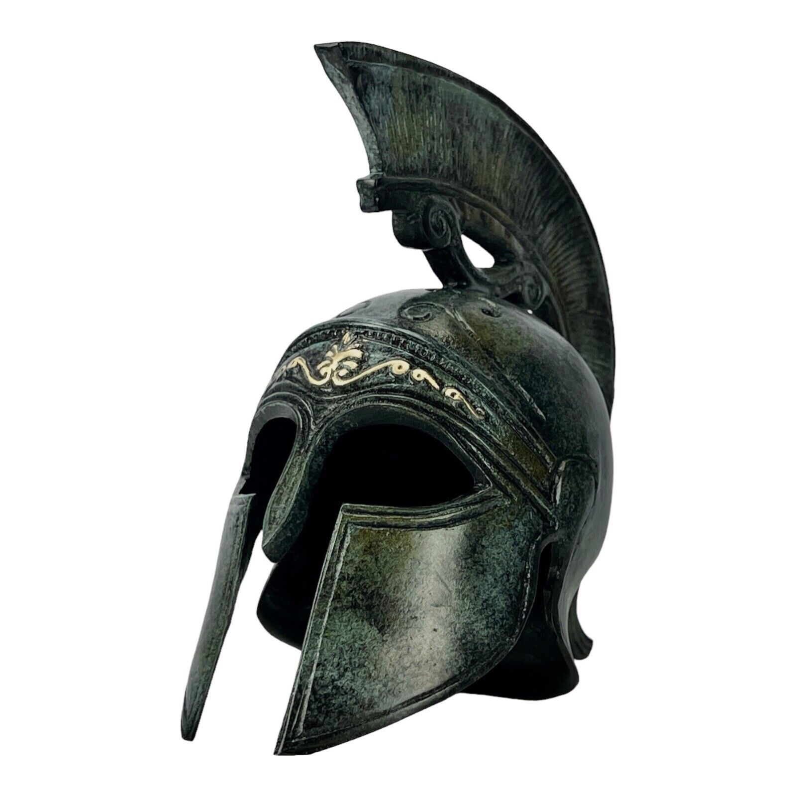 Ancient Greek Athenian Helmet Real Bronze Metal Art Sculpture Small ...