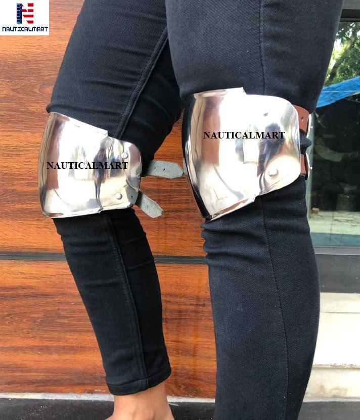 NauticalMart Medieval Steel Leg Armor Knee SCA Men's Armour Renaissance ...