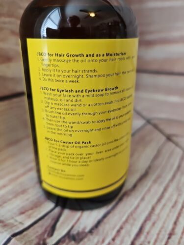Muzamox Jamaican Black Castor Oil Organic Cold Pressed Unrefined Glass