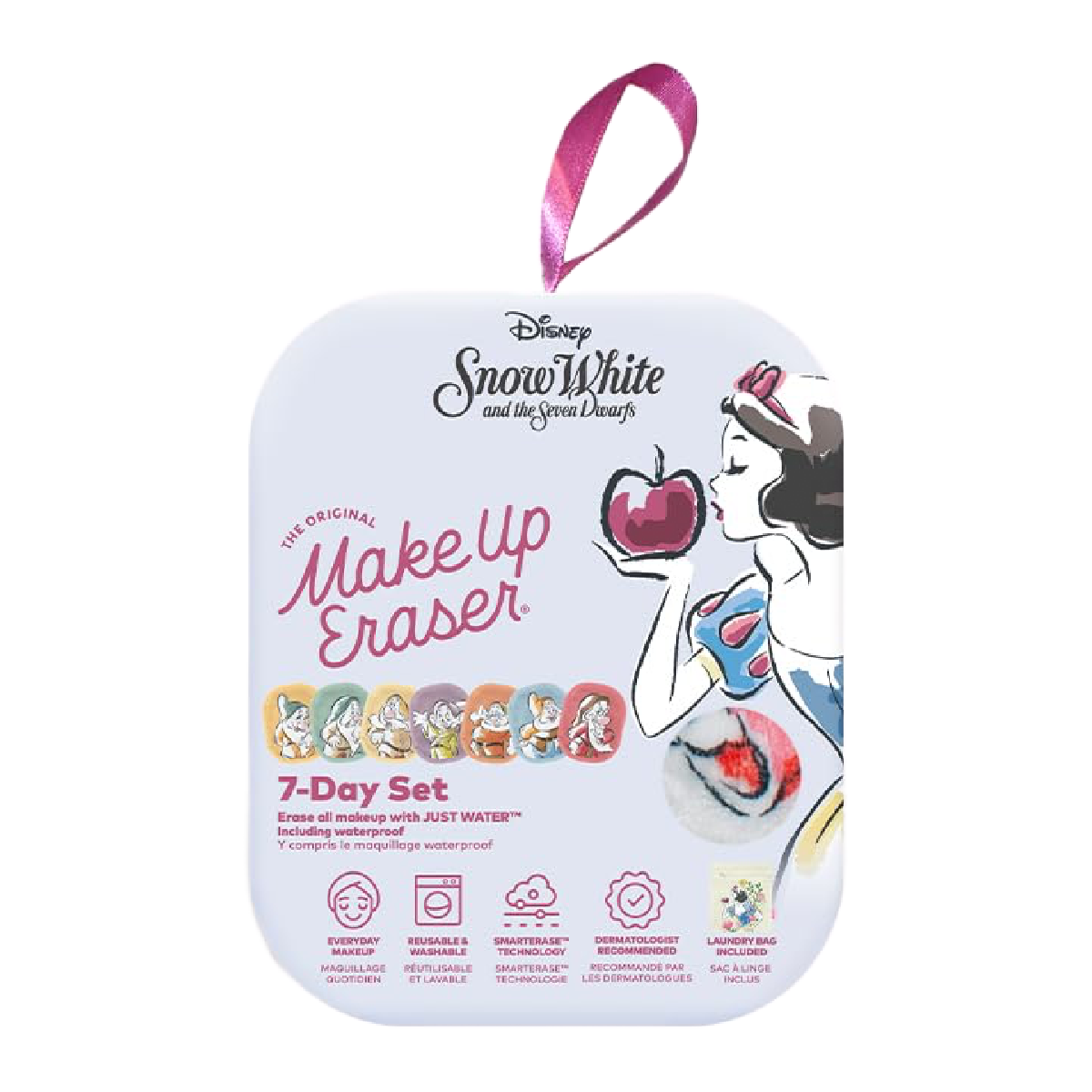 Original MakeUp Eraser Disney Snow White The Seven Dwarfs 7 Day Laundry ...