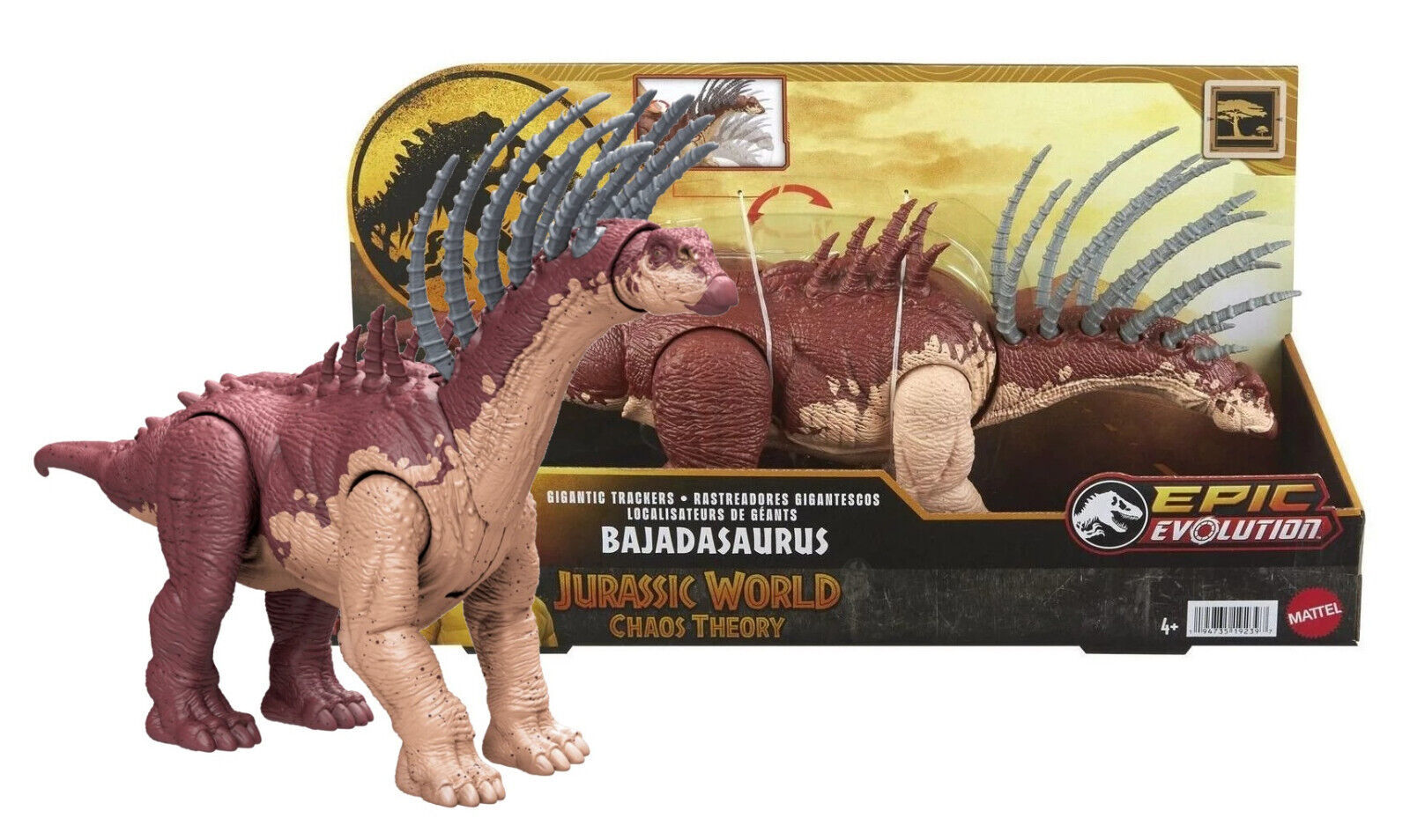 Jurassic World Chaos Theory Gigantic Trackers Bajadasaurus 13in. Figure ...