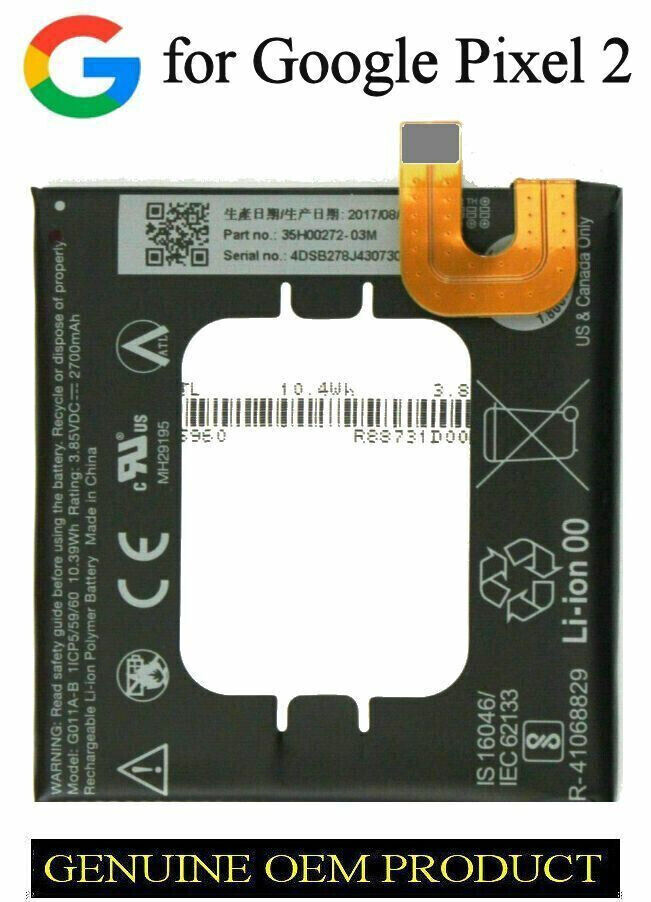 Google Pixel 2 G011A BATTERY G011A-B 35H00272-01/02/03M - Batteries