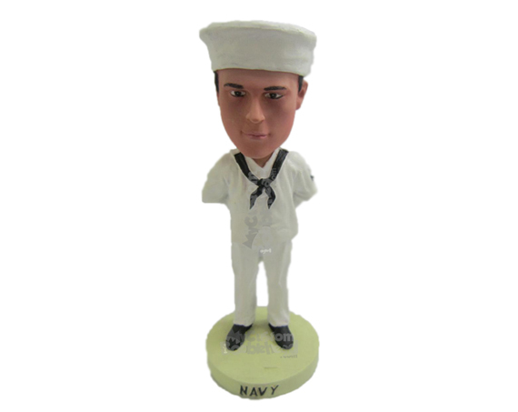 Custom Bobblehead Navy Officer In Shiny Officer Uniform - Careers ...