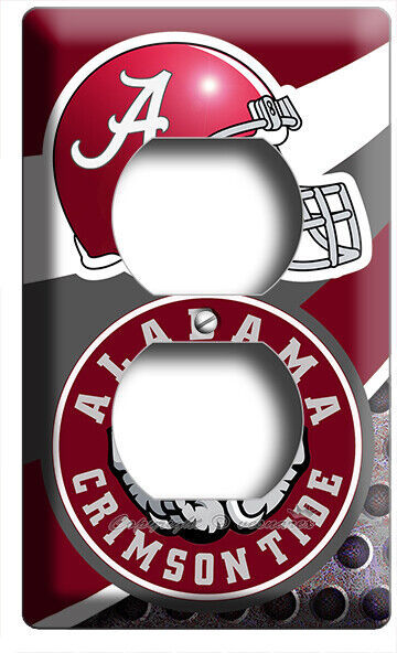 ALABAMA CRIMSON TIDE FOOTBALL TEAM OUTLET WALL PLATE MAN CAVE SPORTS ...