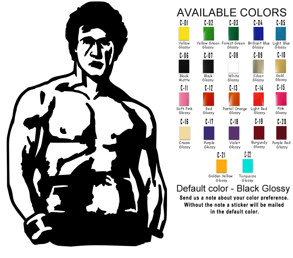 Sylvester Stallone Vinyl Decal Sticker Car Window Actor Rocky Balboa ...