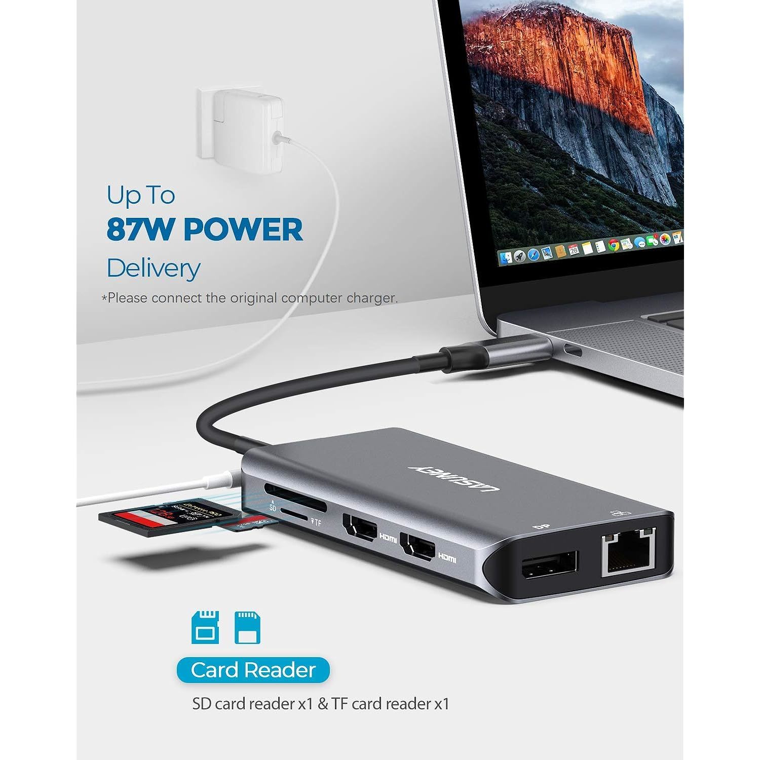 Triple Display Usb Type C Hub With To 2 Hdmi, Displayport, Pd3.0 ...