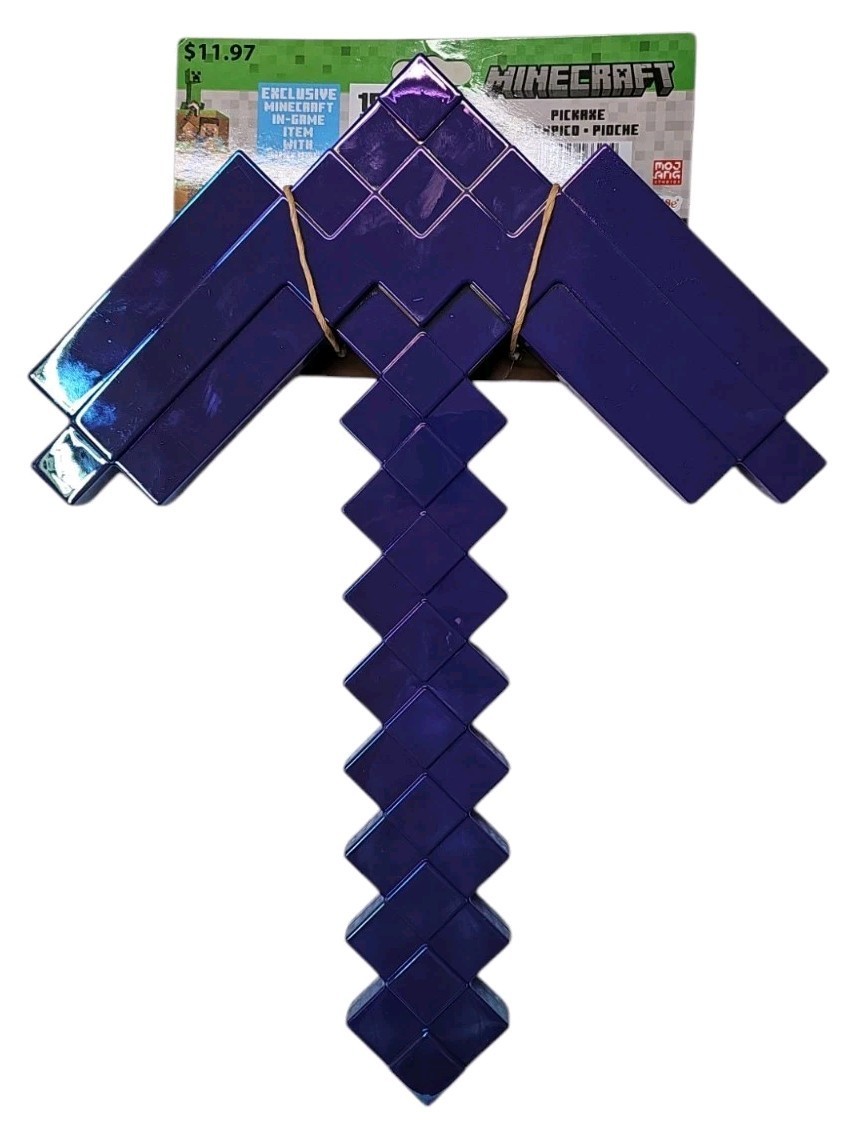 2024 Disguise Minecraft Purple Iridescent Pickaxe Halloween Costume Toy ...