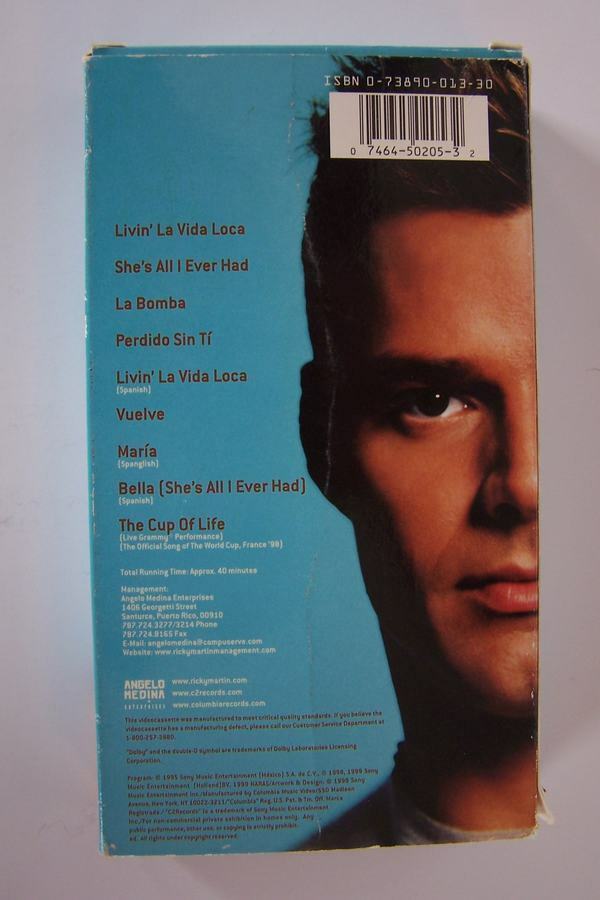 The Ricky Martin Video Collection VHS Video Tape - VHS Tapes