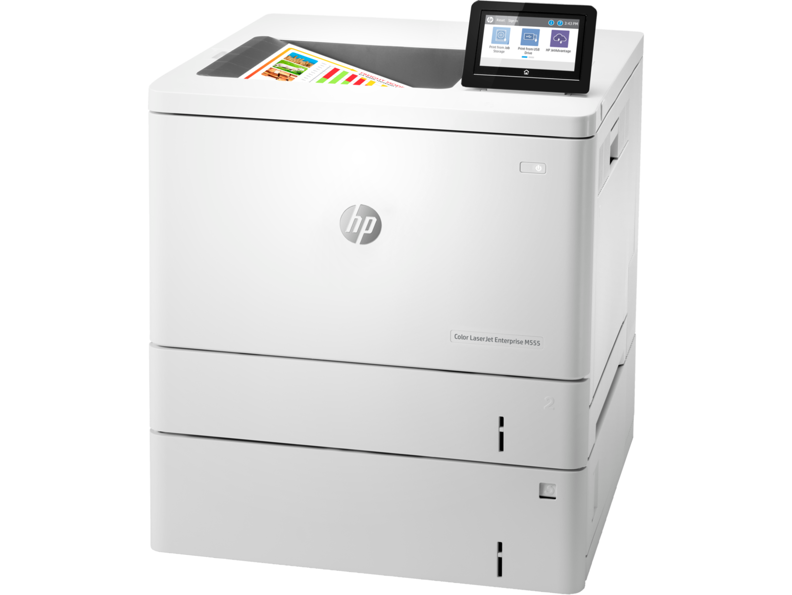 HP Laserjet M555X Duplex Network Wireless 2 Tray Color Printer 7ZU79A ...