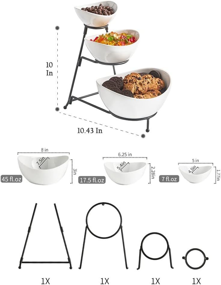 Lyeoboh 3 Tier Serving Bowls Set With and similar items