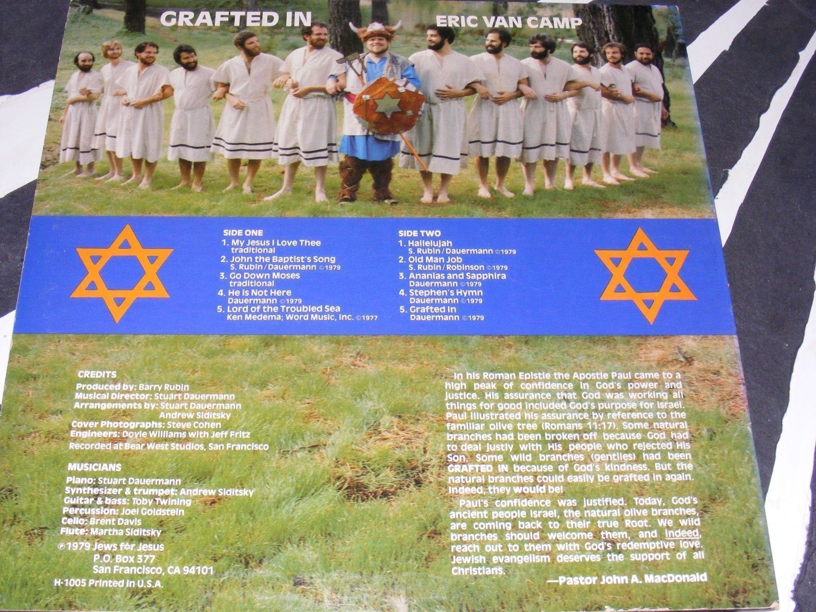 VTG LP RECORD ALBUM JEWS 4 JESUS GRAFTED IN ERIC VAN CAMP LIBERATED ...