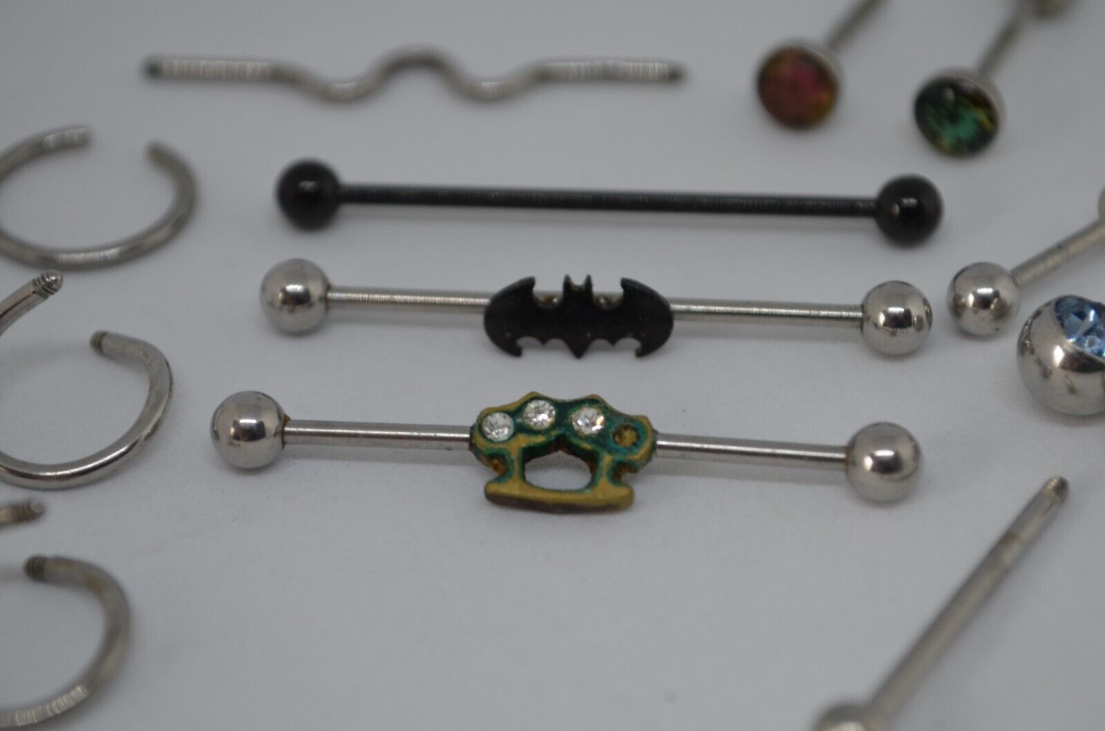 Belly Button Rings Lot of 13 Bars Hoops and 50 similar items