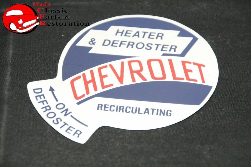 53-59 GMC/CHEVY TRUCK RECIRCULATING AIR HEATER BOX DECAL - Other Car ...