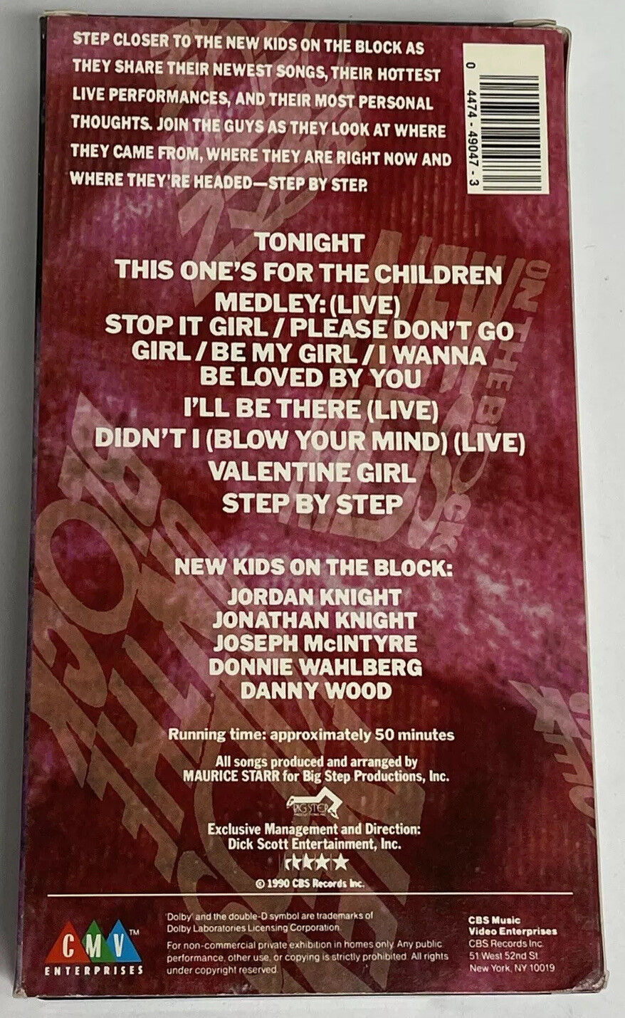 New Kids on the Block - Step by Step (VHS, 1990) - VHS Tapes