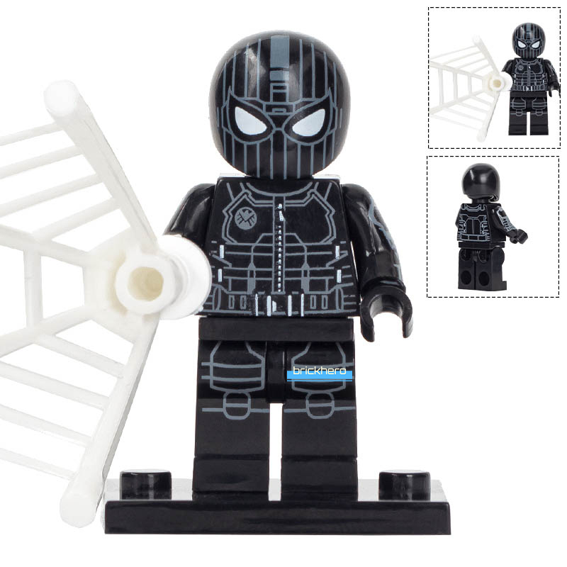 Spider-Man (Night Monkey Suit) Marvel Superheroes Lego Moc Minifigure ...