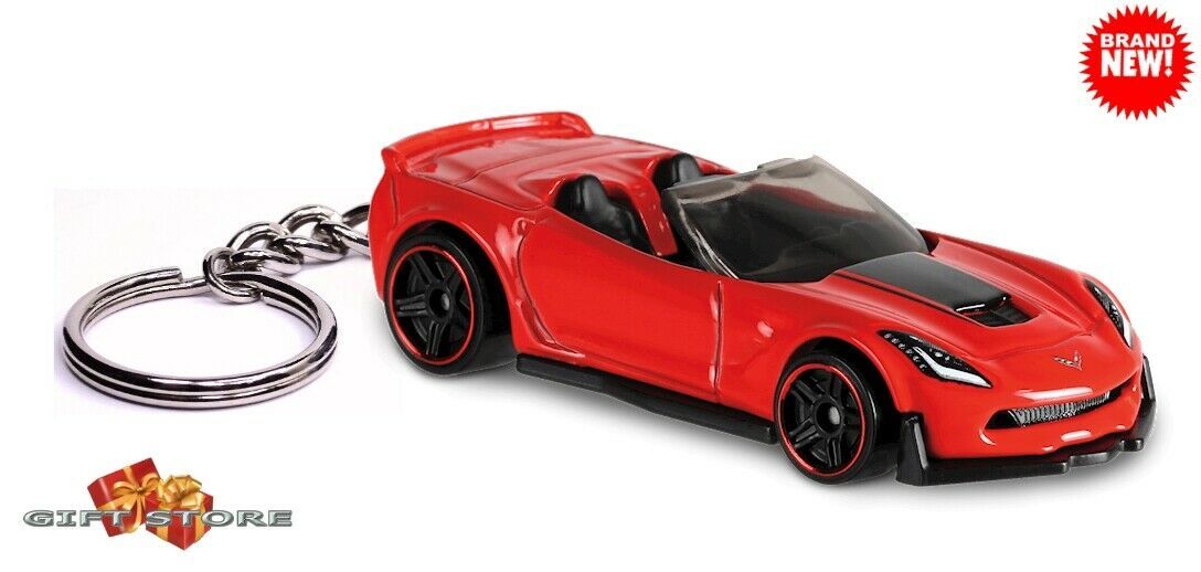 RARE KEY CHAIN RED CHEVY CORVETTE C7 Z06 CONVERTIBLE NICE CUSTOM ...