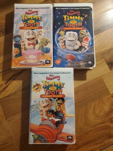 TIMMY THE TOOTH VHS Lot Of 3 Timmy In Space, Molar Island, Birthday ...