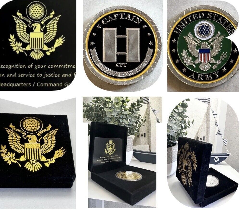 US ARMY CAPTAIN RANK CHALLENGE COIN USA ARMY - Current Militaria (2001-Now)