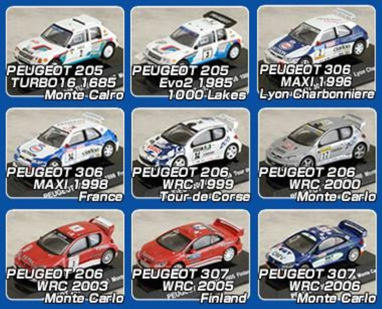 1/64 CM's Rally Car Collection SS8.5 PEUGEOT 206 WRC No 17 2000 Monte ...