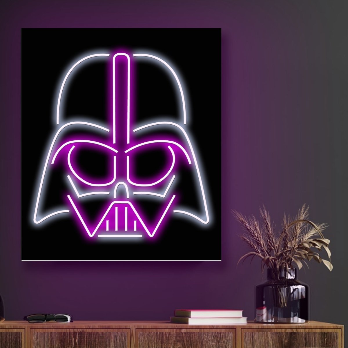 LED Neon Sign, 600mm x 500mm - DARTH VADER - Plaques & Signs