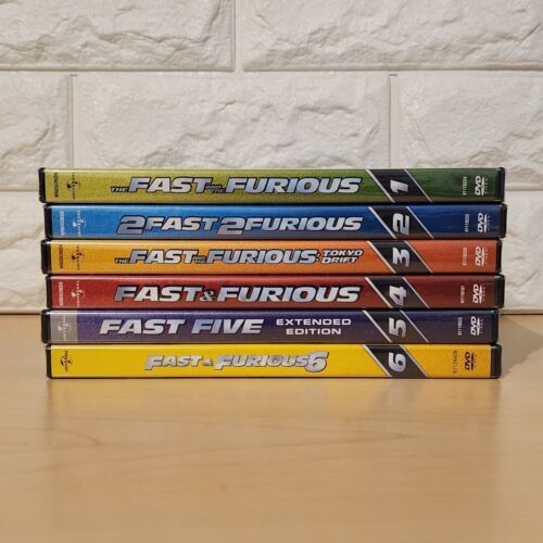 The Fast And The Furious DVD Lot Set 1 2 3 4 5 6 Paul Walker Van Diesel ...