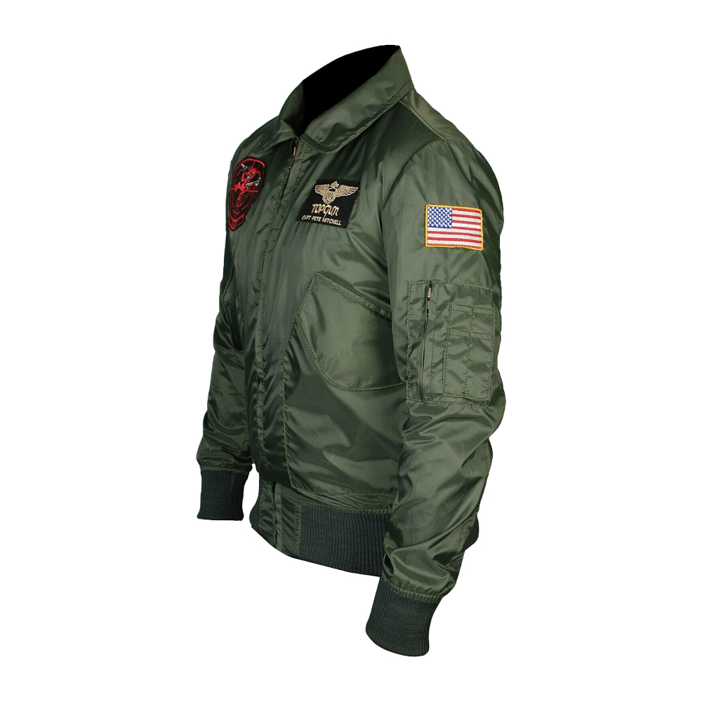 Top Gun 2 Maverick Green Bomber Parachute Jacket - Coats & Jackets