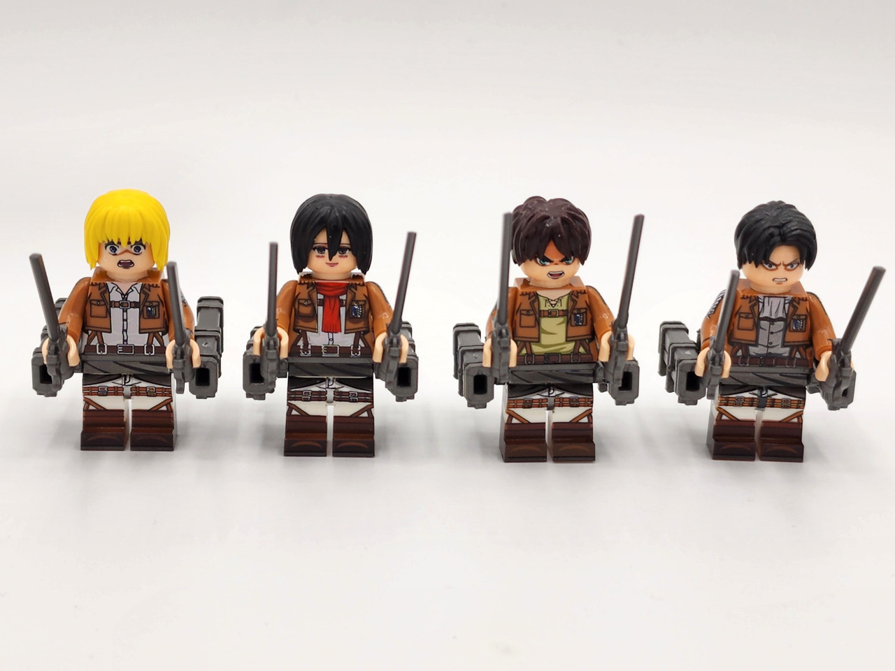 8pcs Attack on Titan Anime Series Eren Mikasa Levi The Titans ...