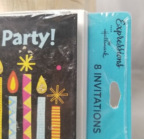 Hallmark Birthday Party 8 Invitations IT'S A BIRTHDAY PARTY With Inside ...