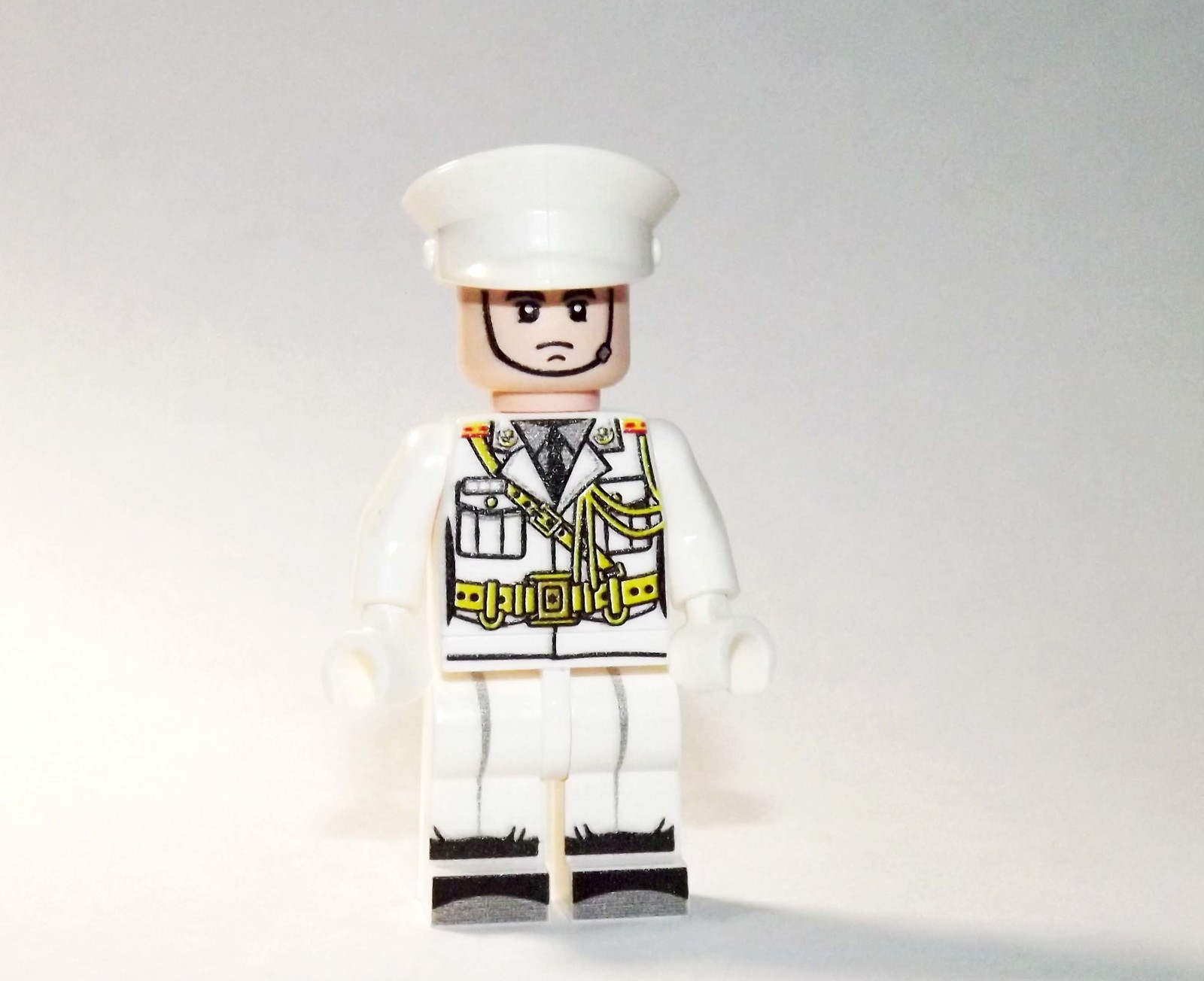 General Officer Dictator Army White uniform Building Minifigure Bricks ...