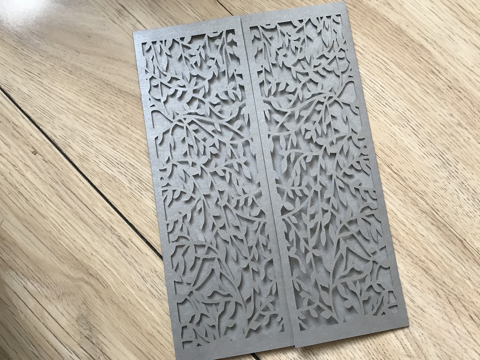 50pcs Leaf silver Laser cut invitation cards,laser cut wedding ...