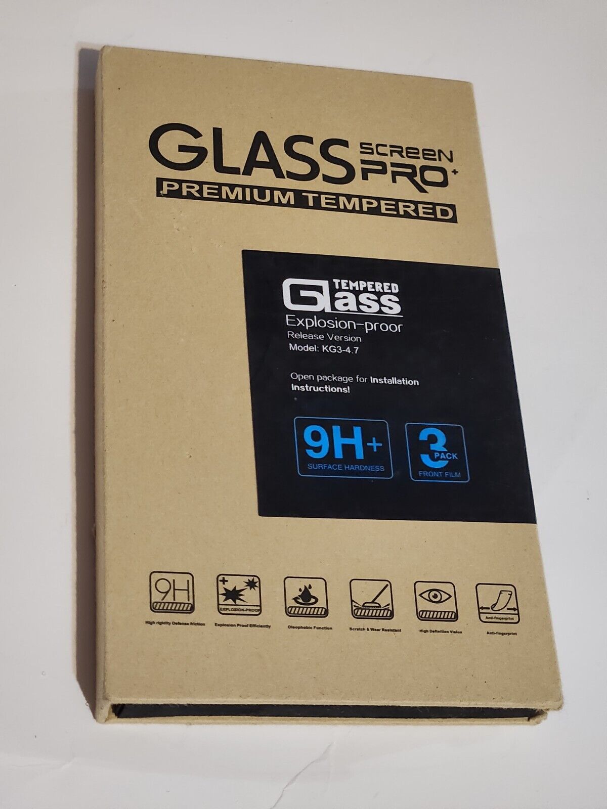 Glass Screen Pro Premium Tempered Model KG3-4.7- 9H+ New 3Pk Screen Protectors - Screen Protectors