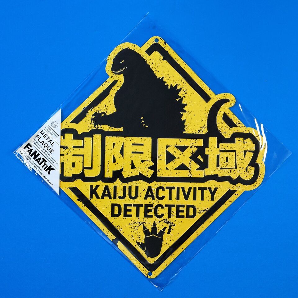 Godzilla Kaiju Activity Detected Metal Sign Official Movie Collectible ...