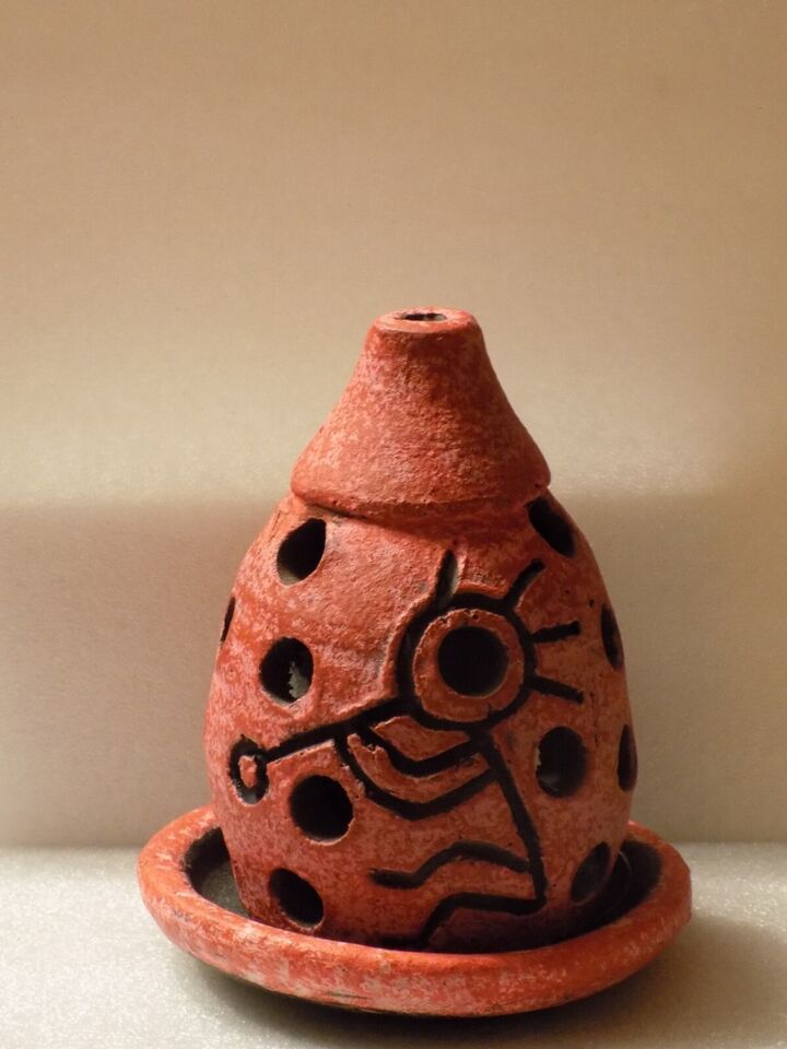 Native American Navajo Kokopelli Ceramic Red Beehive Candle/Fragrance ...