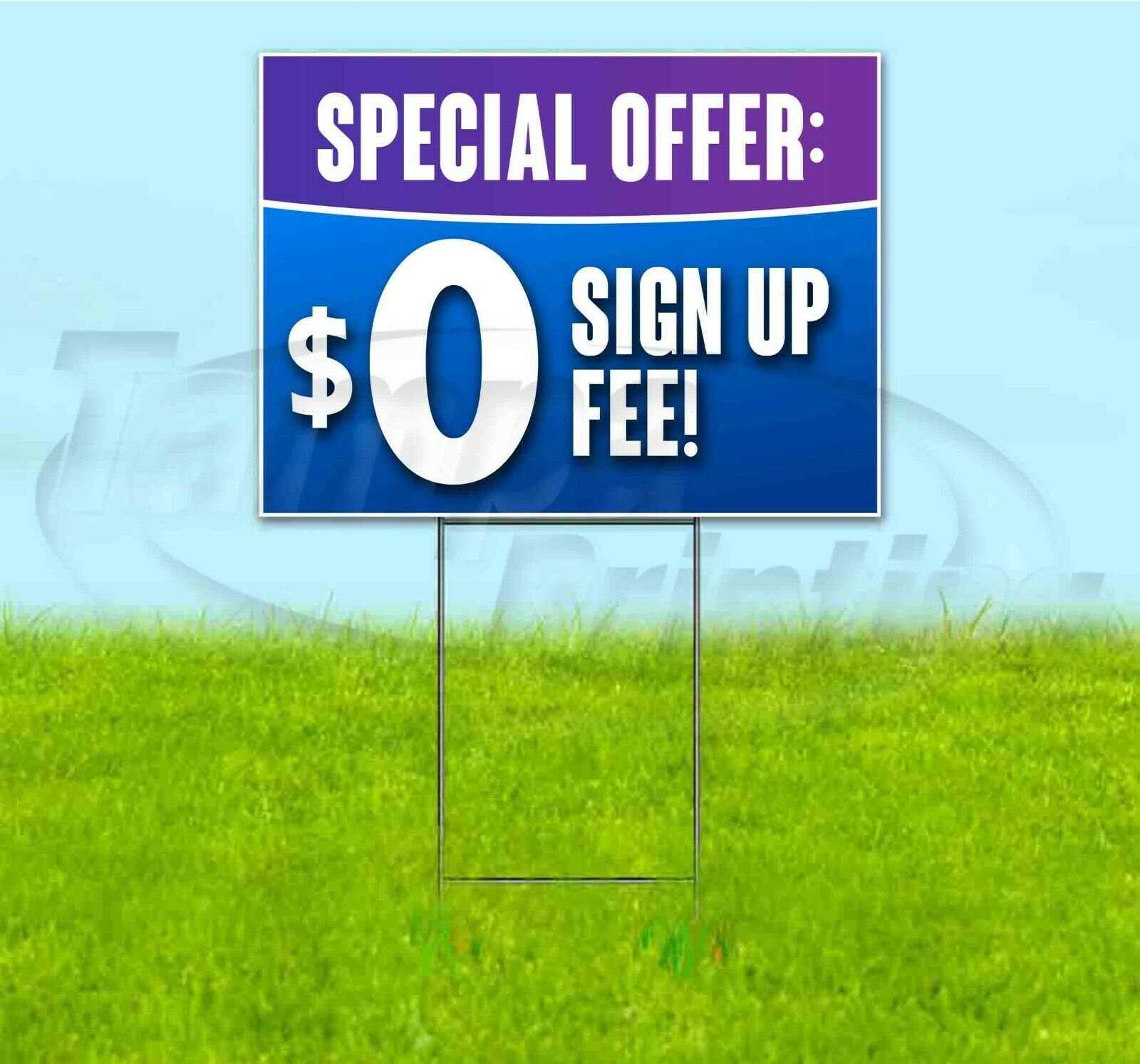 $0 SIGN-UP FEE 18x24 Yard Sign WITH STAKE Corrugated Bandit USA GYM ...