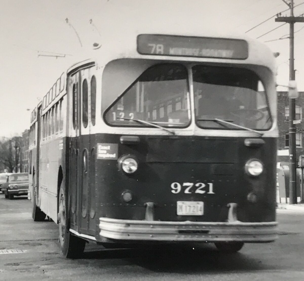 1973 Trackless Trolley Bus Chicago Transit Authority CTA #9721 Route 78 ...