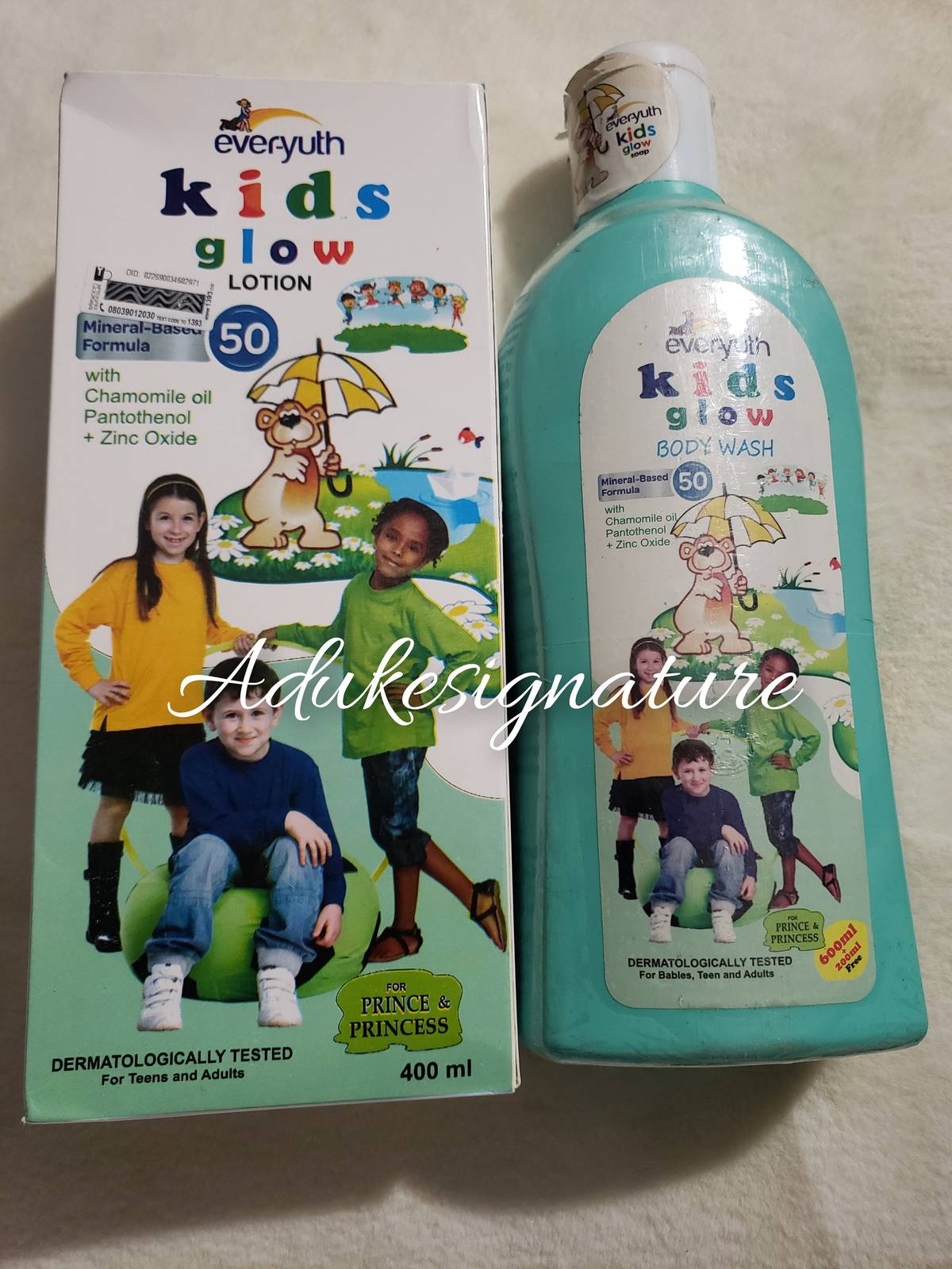 Everyuth kids glow body wash spf 50 + everyuth kids glow lotion spf 50 with cham - Lightening Cream