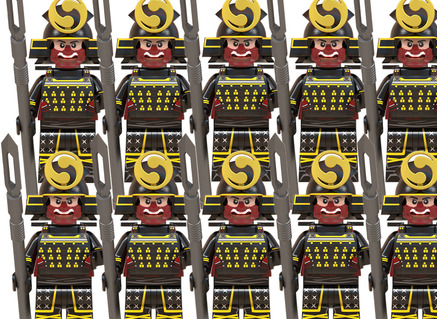 Medieval Knights Custom Japanese Samurai 10pcs Set A - Building Toy ...