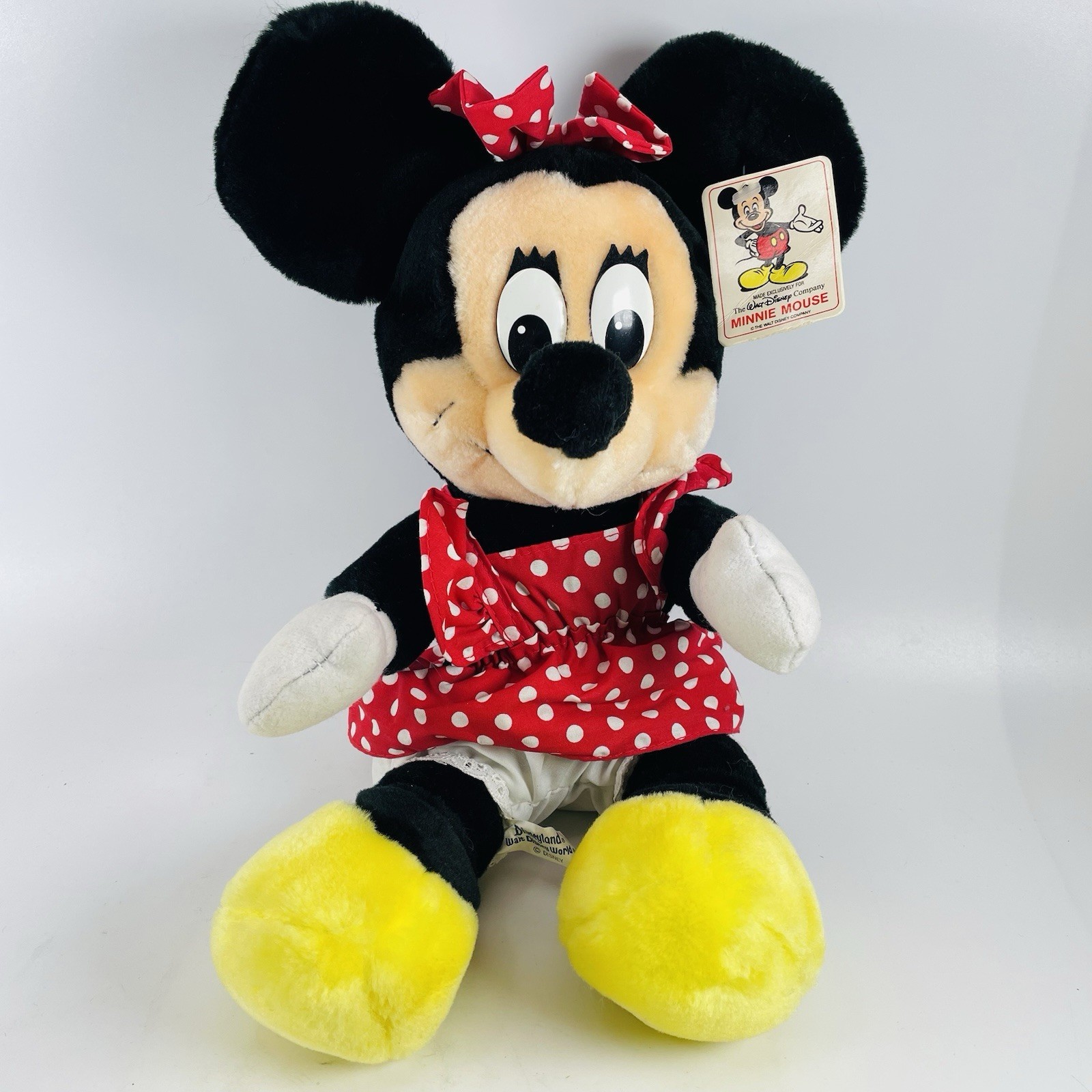 Vtg Disneyland Disney World Minnie Mouse MFR-102 Plush Toy Stuffed ...