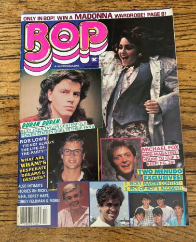 Bop Magazine December 1985 Madonna Michael J Fox George Michael Duran ...