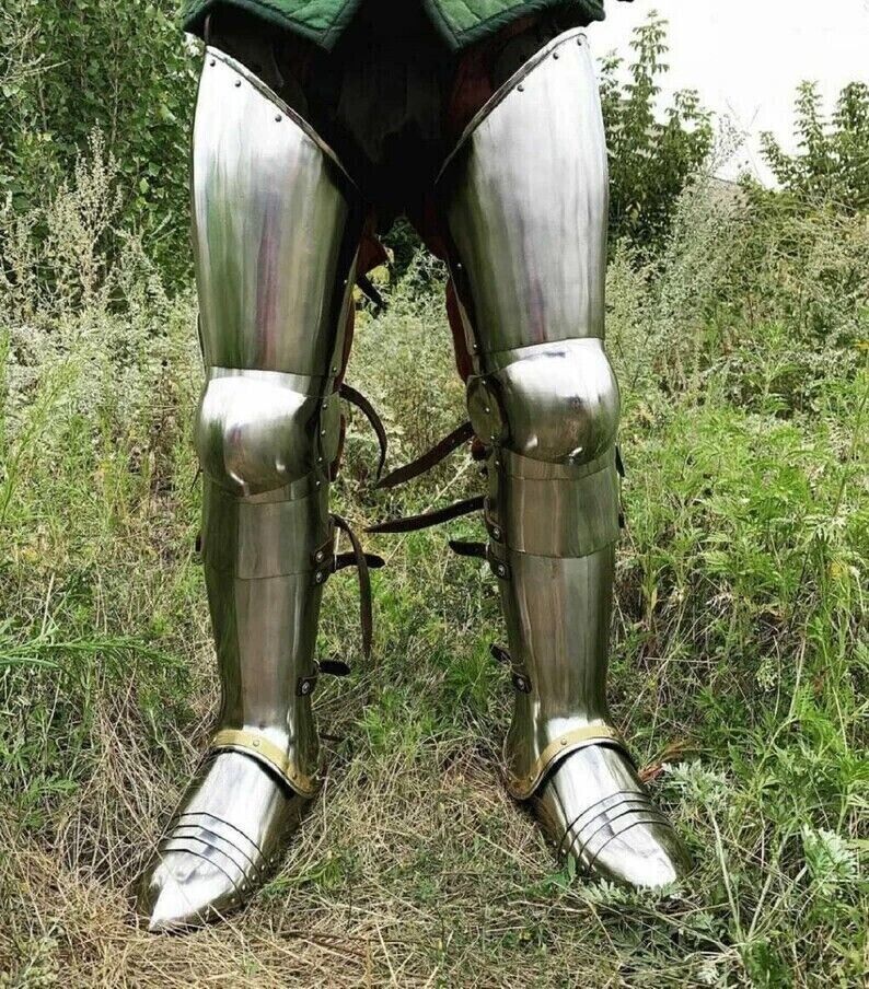 Medieval Armor Leg Steel SCA LARP Knight Set Guard Full Graves Larp ...