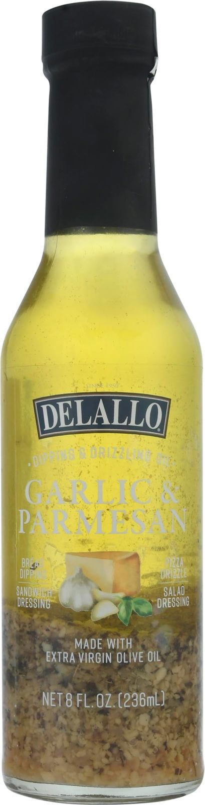 Delallo, Dipping & Drizzling Oil Galic Parmesan, 8 Fl Oz - Food & Beverages