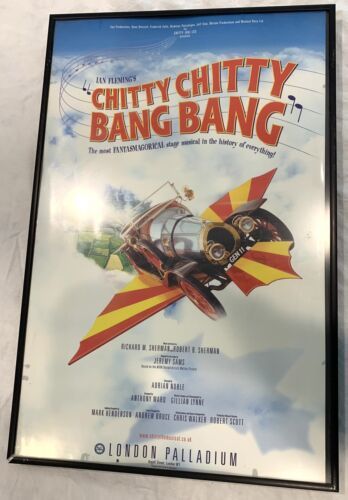 Framed Chitty Chitty Bang Bang London Palladium Window Card 13” x 20 ...
