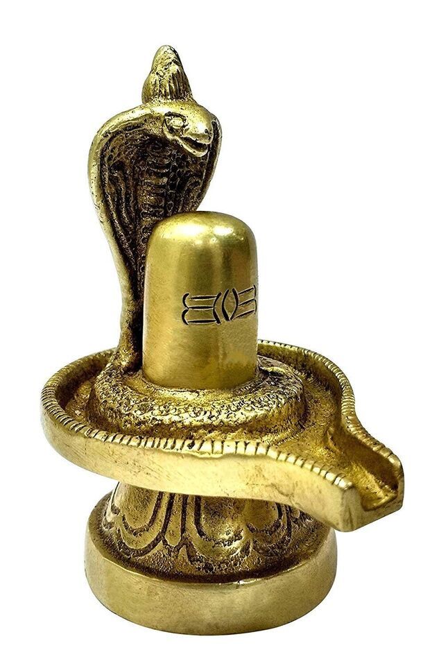 Shivling With Naag Brass Lord Shiva Lingam Hindu Statue Puja Temple ...