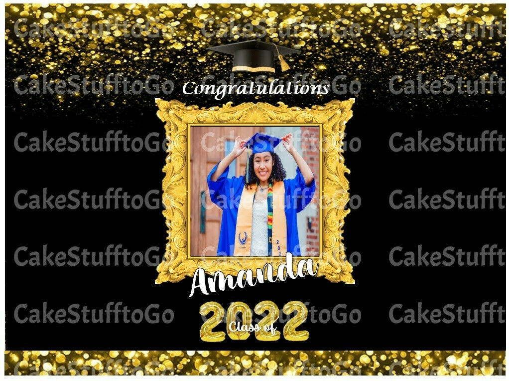 Congratulation Graduate Class of 2022 Cake Topper Decoration with Your ...