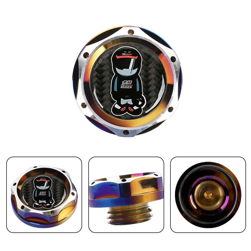Brand New Jdm Mugen Racer Burnt Blue Engine Oil Cap With Real Carbon ...