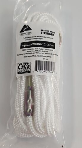 Ozark Trail White Braided Nylon Fishing Stringer 15 Feet - Stringers ...