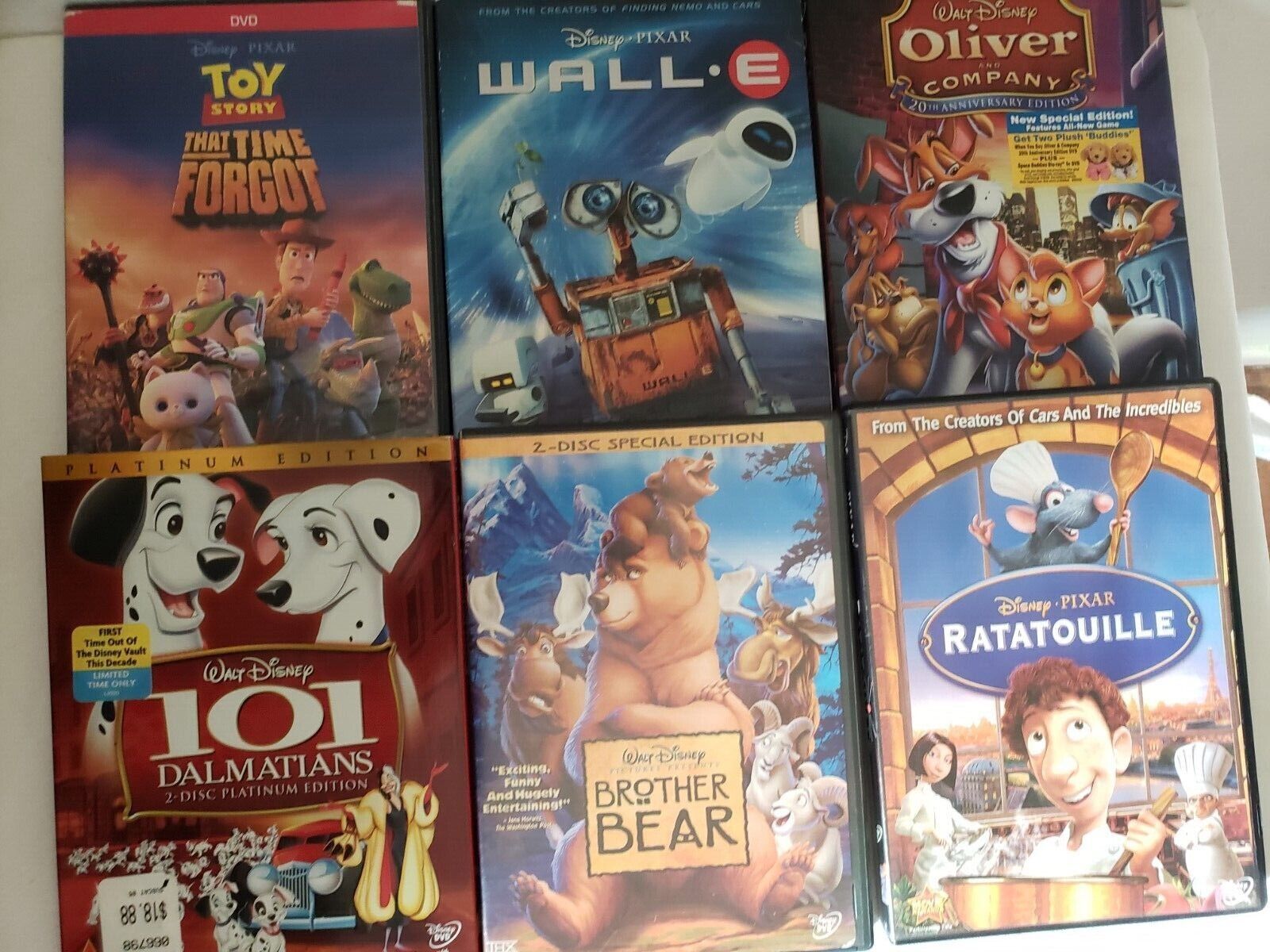 Disney 12 Movie DVD Lot Pixar Wreck it Ralph Oliver and Co Bambi Nemo ...