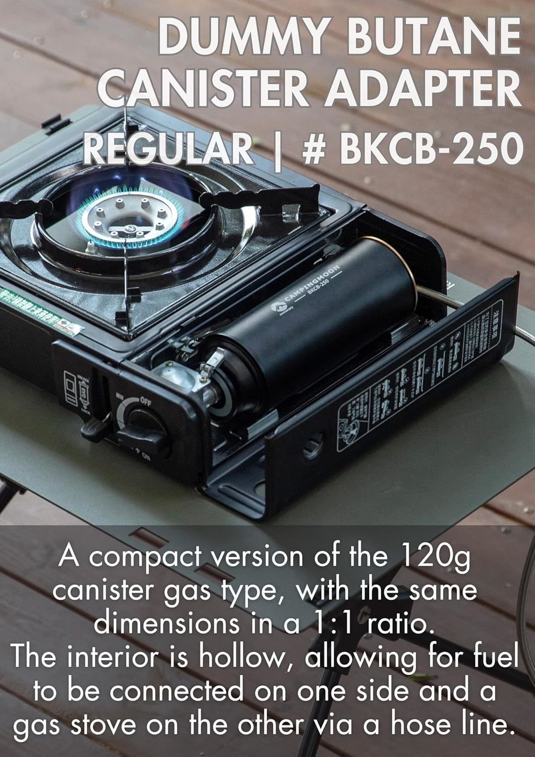 Campingmoon Butane Stove Adapter W/Cassette Gas Can Shape For Standard ...