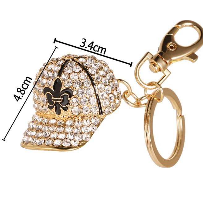 [Keychain] Rhinestone Sport Cap Summer Hat Bag Keychain for Woman ...