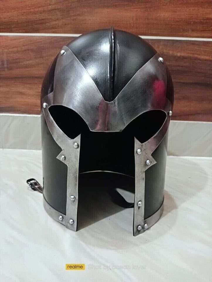 New Medieval Steel Armour Helmet Crusader knight Helmet Costume Viking ...